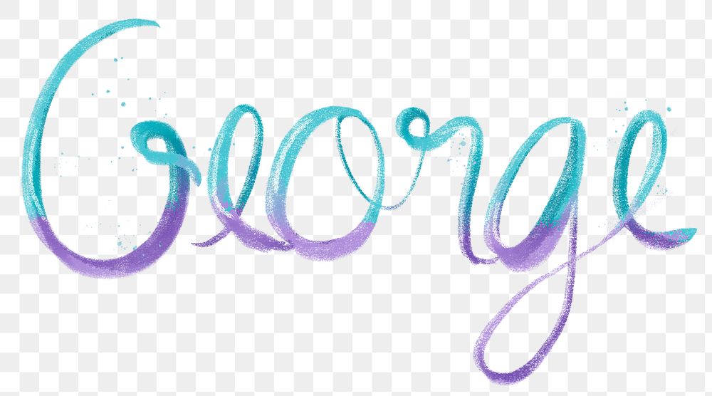 George png script calligraphy font | Free PNG - rawpixel