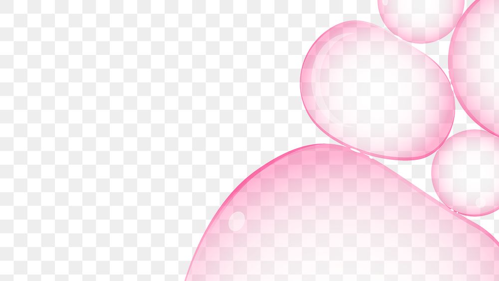Pink bubble pattern png | Free stock illustration | High Resolution graphic