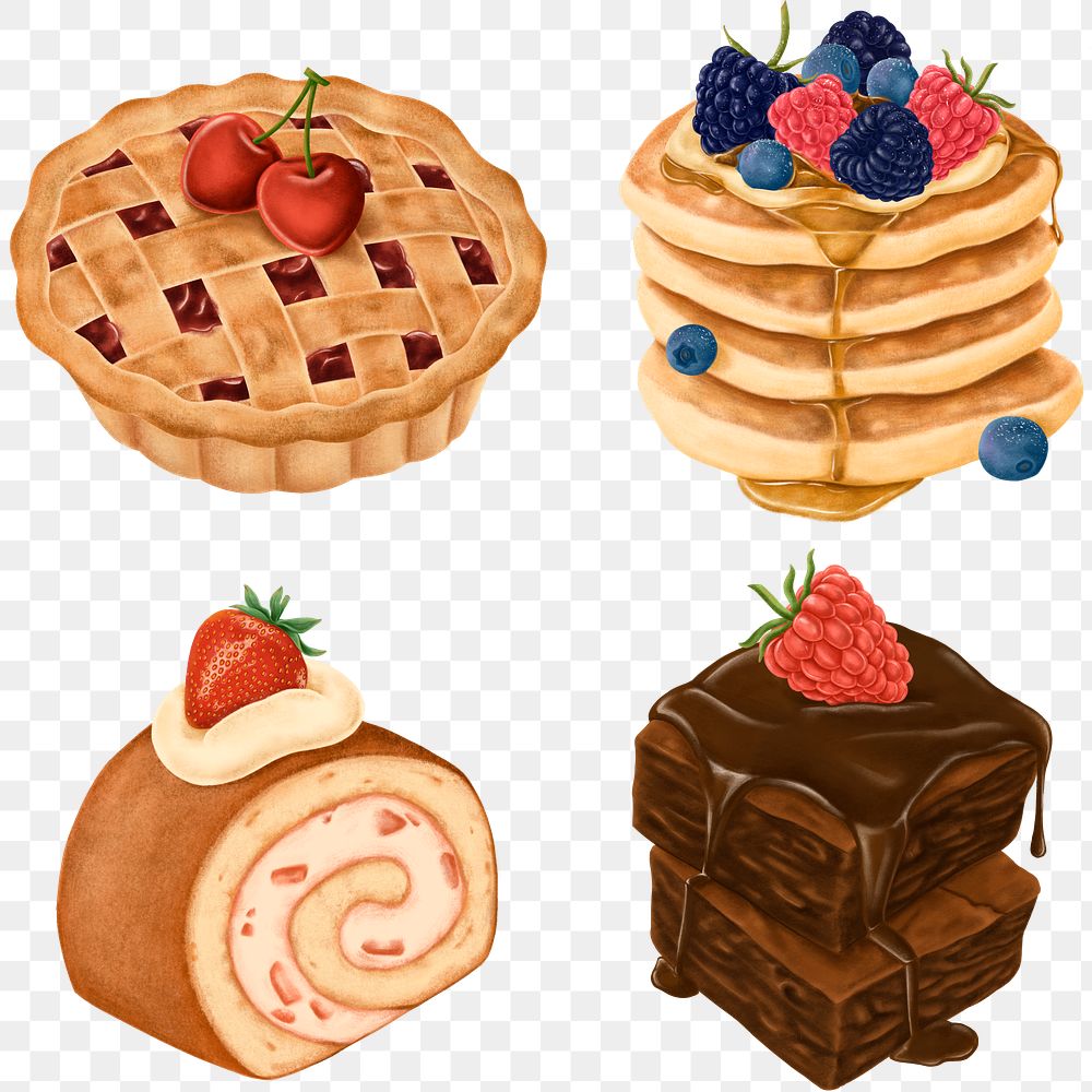 Sweet pastry set png