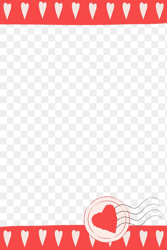 Cute heart decorated frame png | Free PNG Sticker - rawpixel