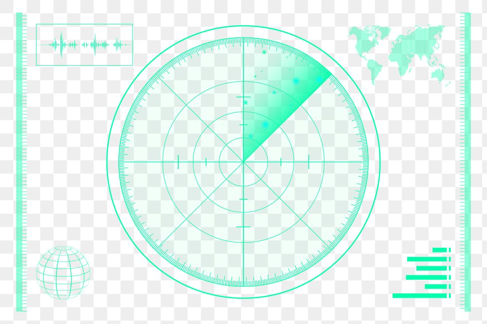 Png green global radar monitor | Free PNG Sticker - rawpixel