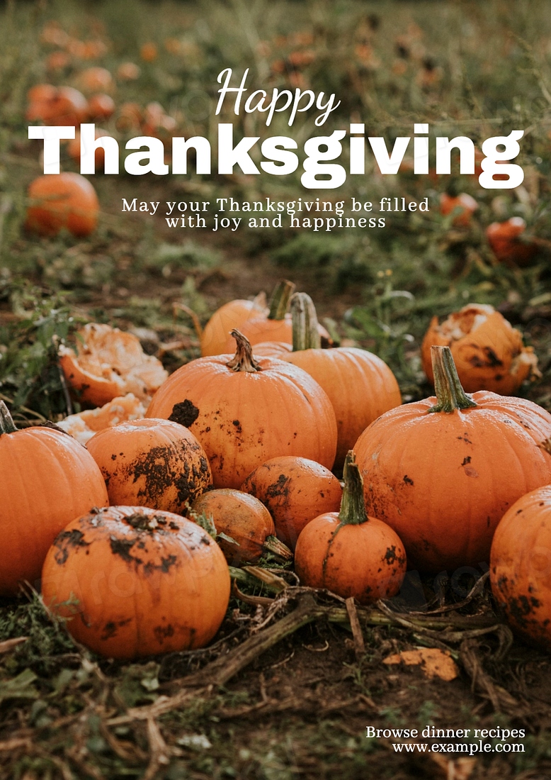 Happy Thanksgiving poster template, editable | Premium Editable ...