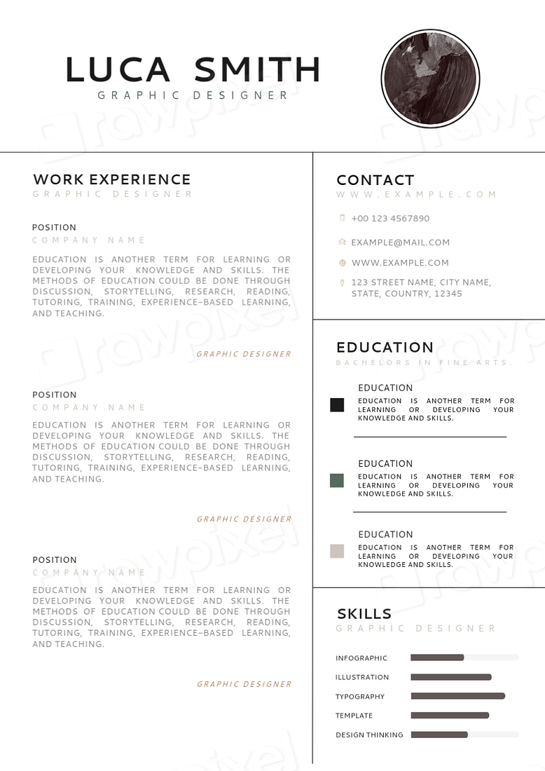 Professional resume editable template, minimal | Premium Editable ...
