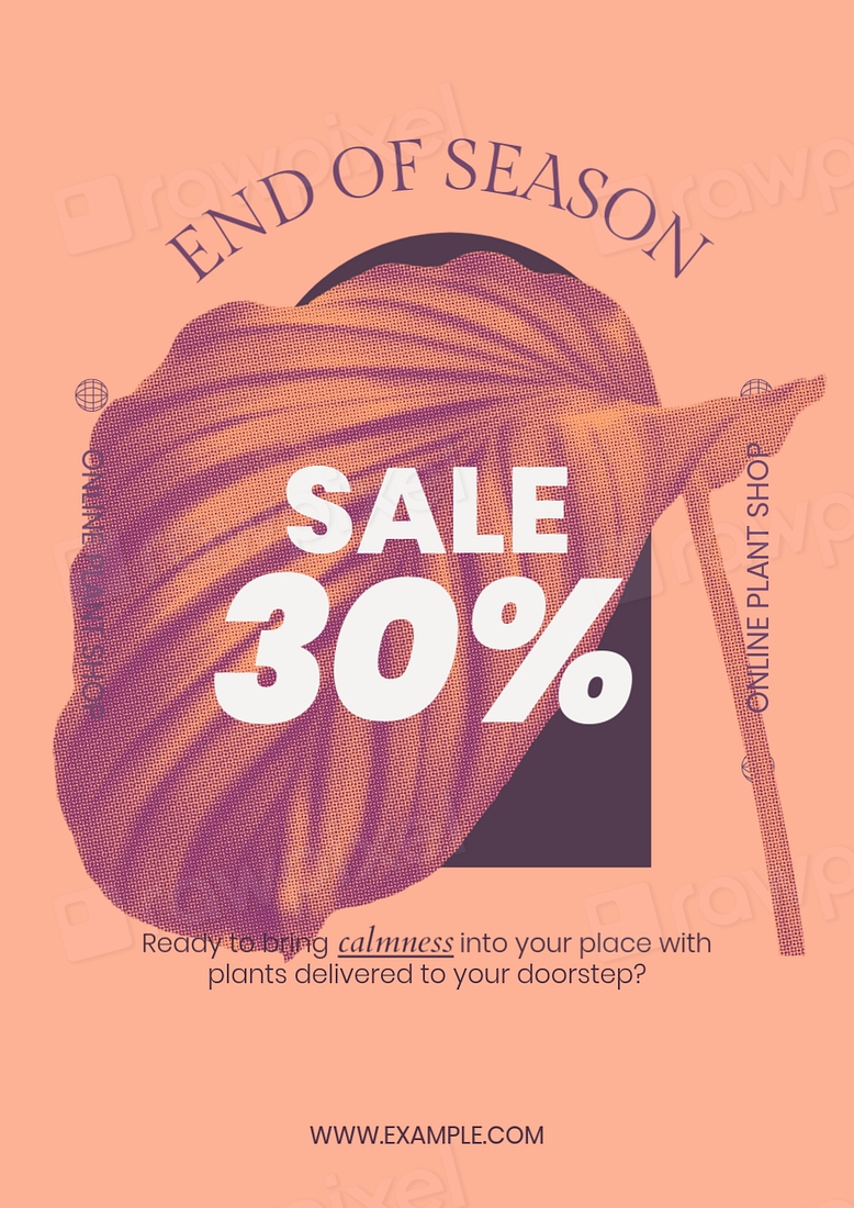 Season sale poster template, halftone | Premium Editable Template ...