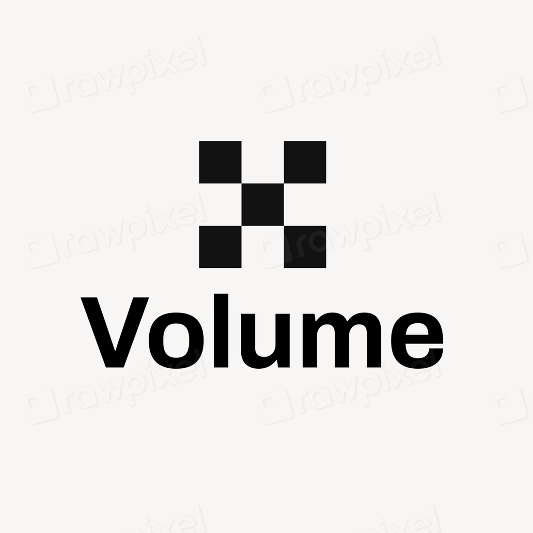 Checkered pattern logo template, volume | Free Logo Maker - rawpixel