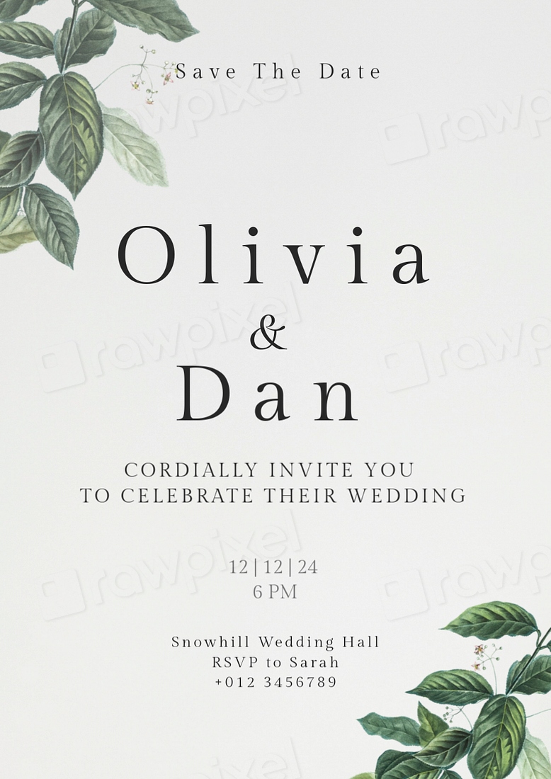 Wedding invitation ceremony editable poster | Premium Editable Template ...