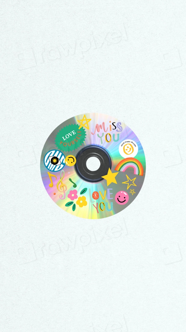 Cute music disc iPhone wallpaper | Premium Editable Design - rawpixel