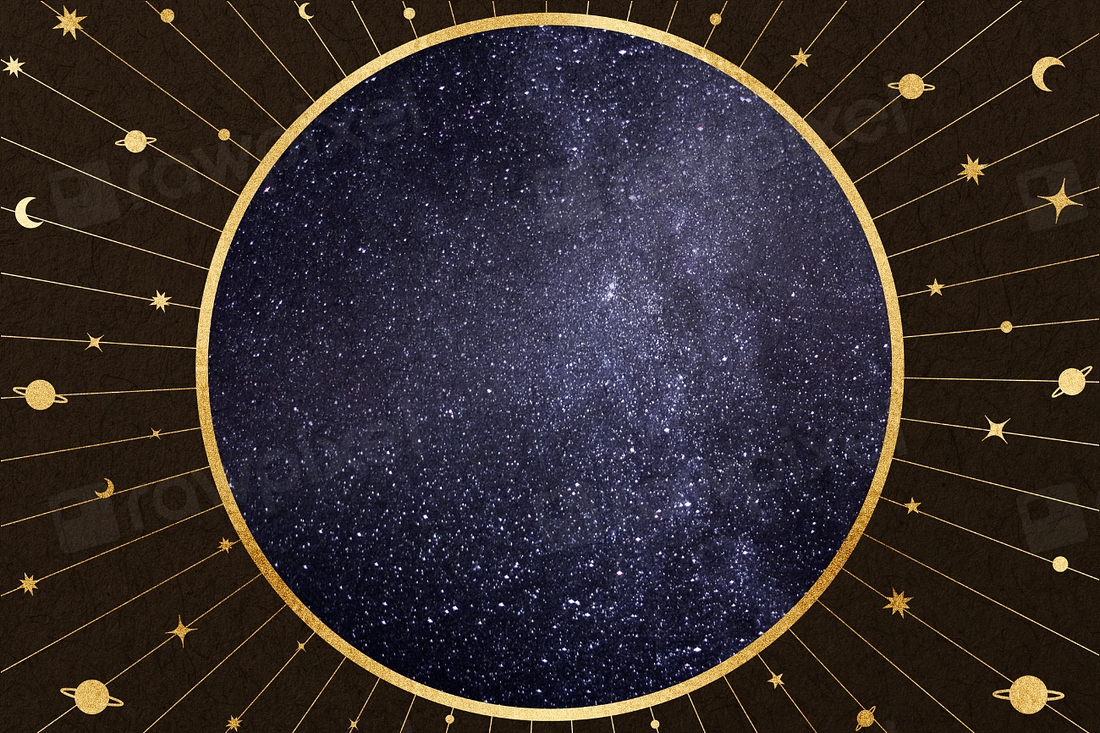 Celestial astrology frame background, brown | Premium Editable Design ...