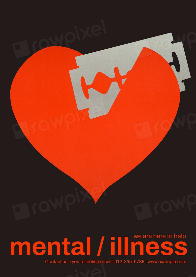 Mental health poster template, remastered | Free Editable Template ...