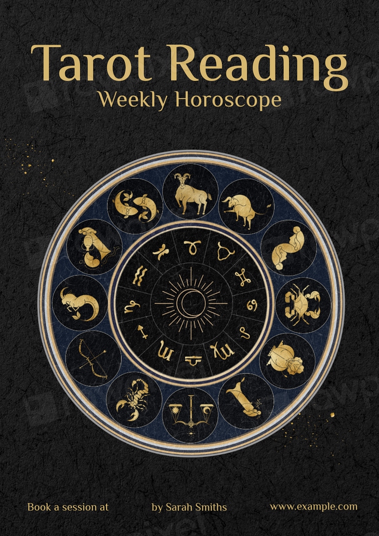 Aesthetic horoscope poster template, editable | Premium Editable ...