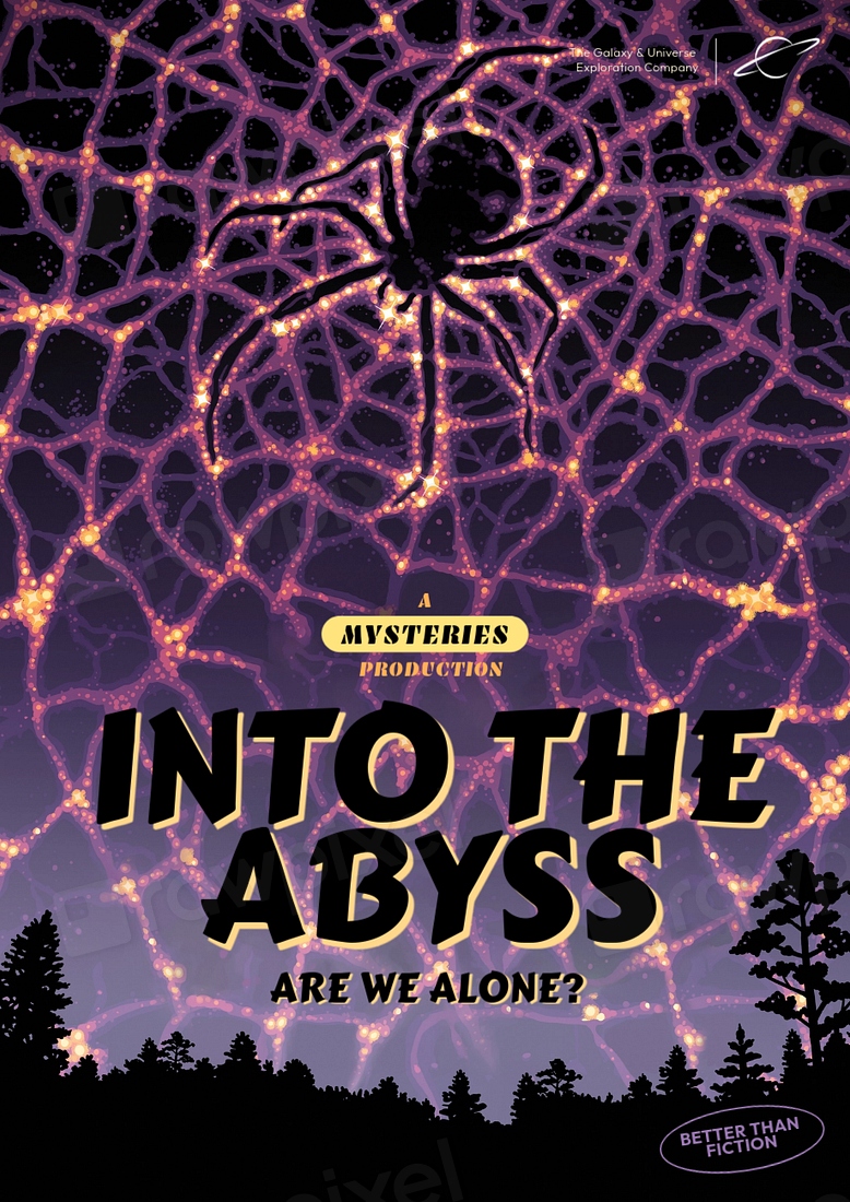 Spider web poster template, editable | Premium Editable Template - rawpixel