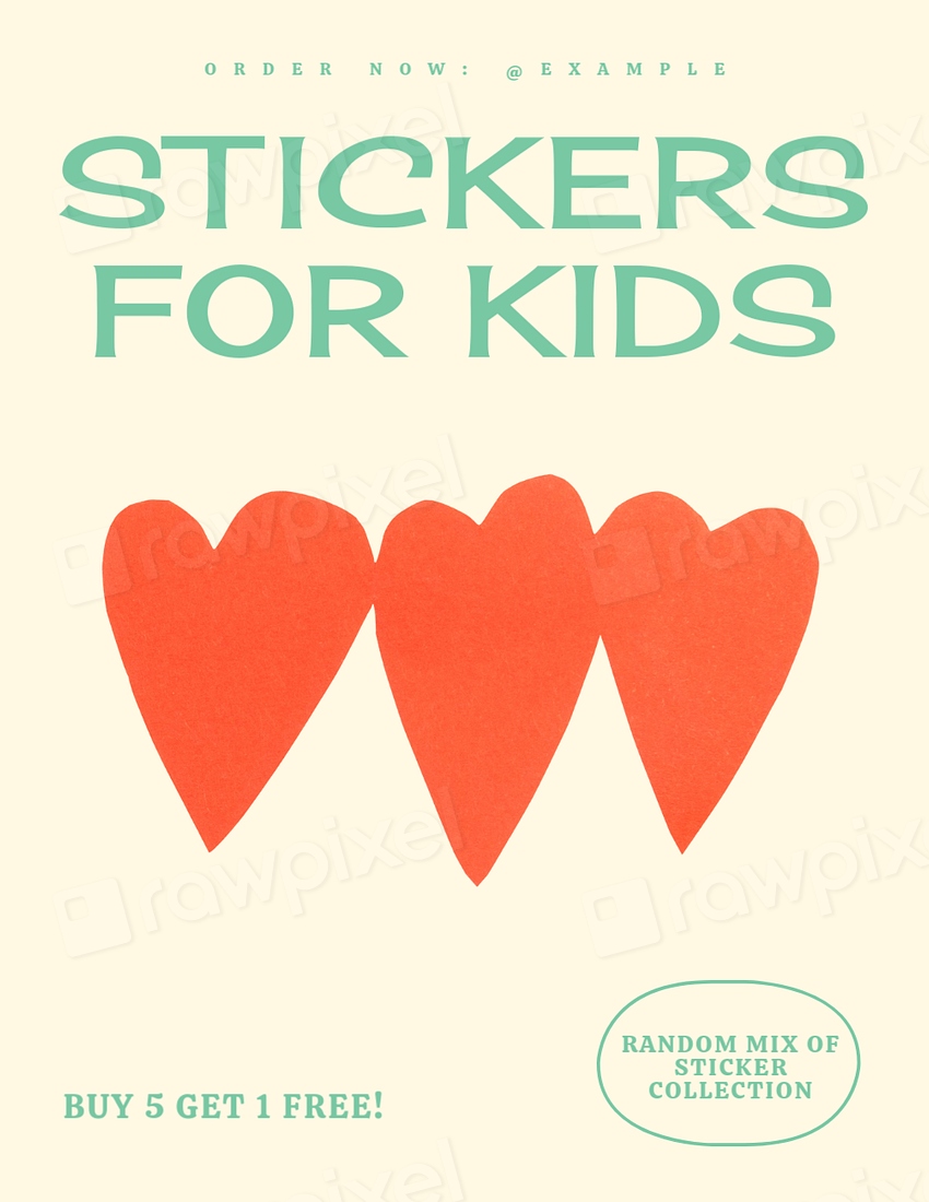 Stickers flyer template, editable advertisement | Premium Editable ...