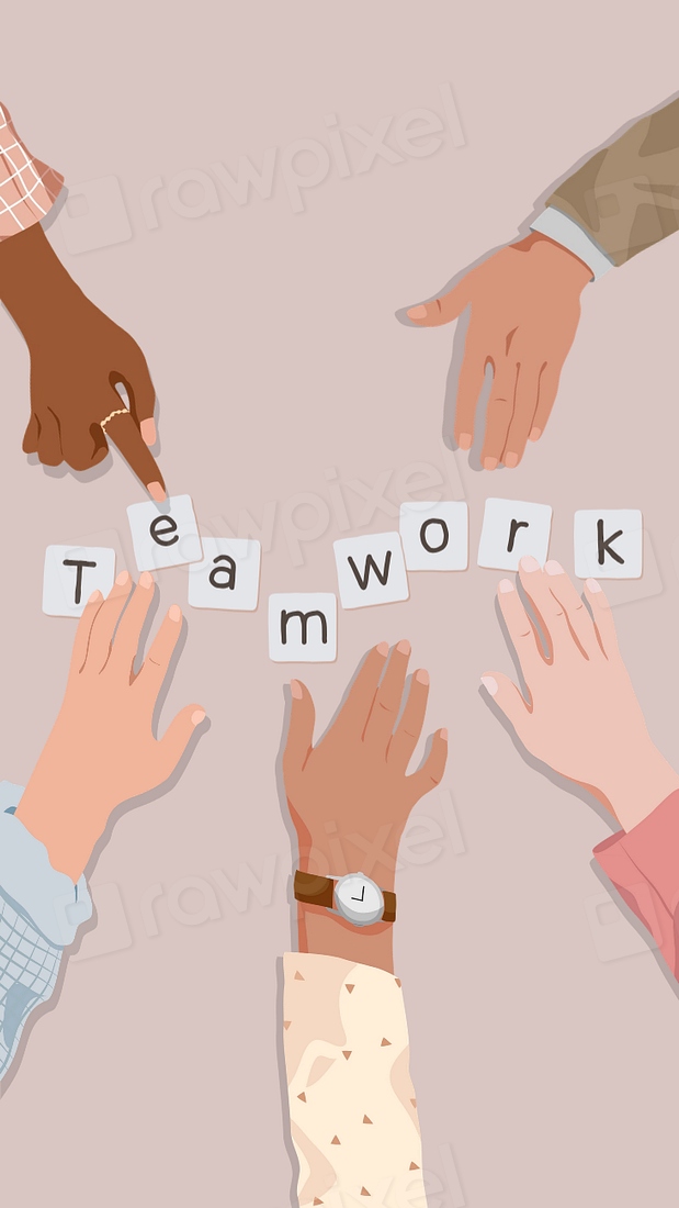Diverse teamwork pink iPhone wallpaper, | Premium Editable Design ...