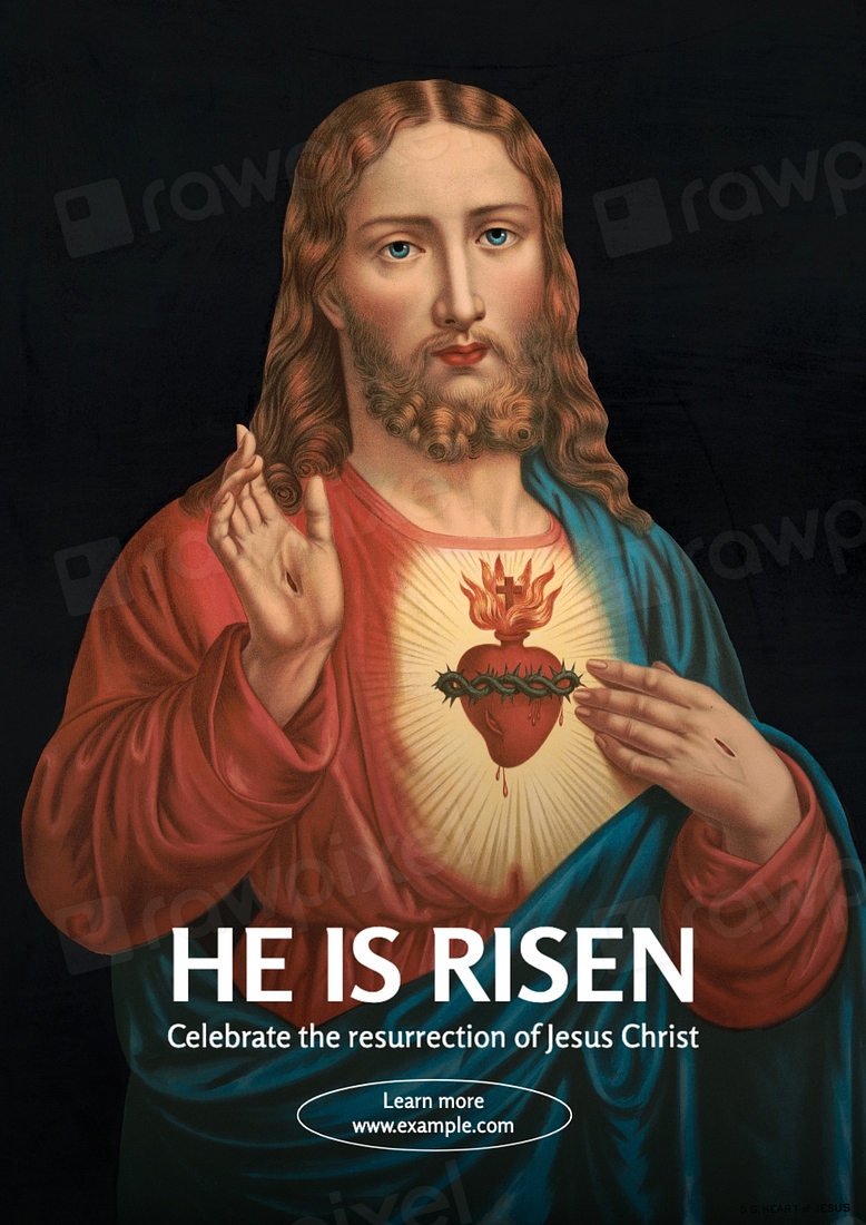 Jesus Christ poster template, editable | Free Editable Template - rawpixel