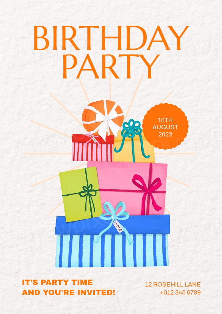 Birthday party | Premium Editable Template - rawpixel