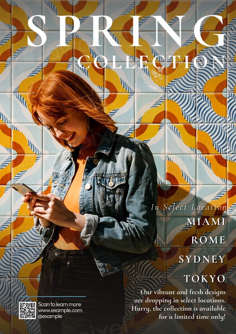 Spring collection poster template, editable | Premium Editable Template ...