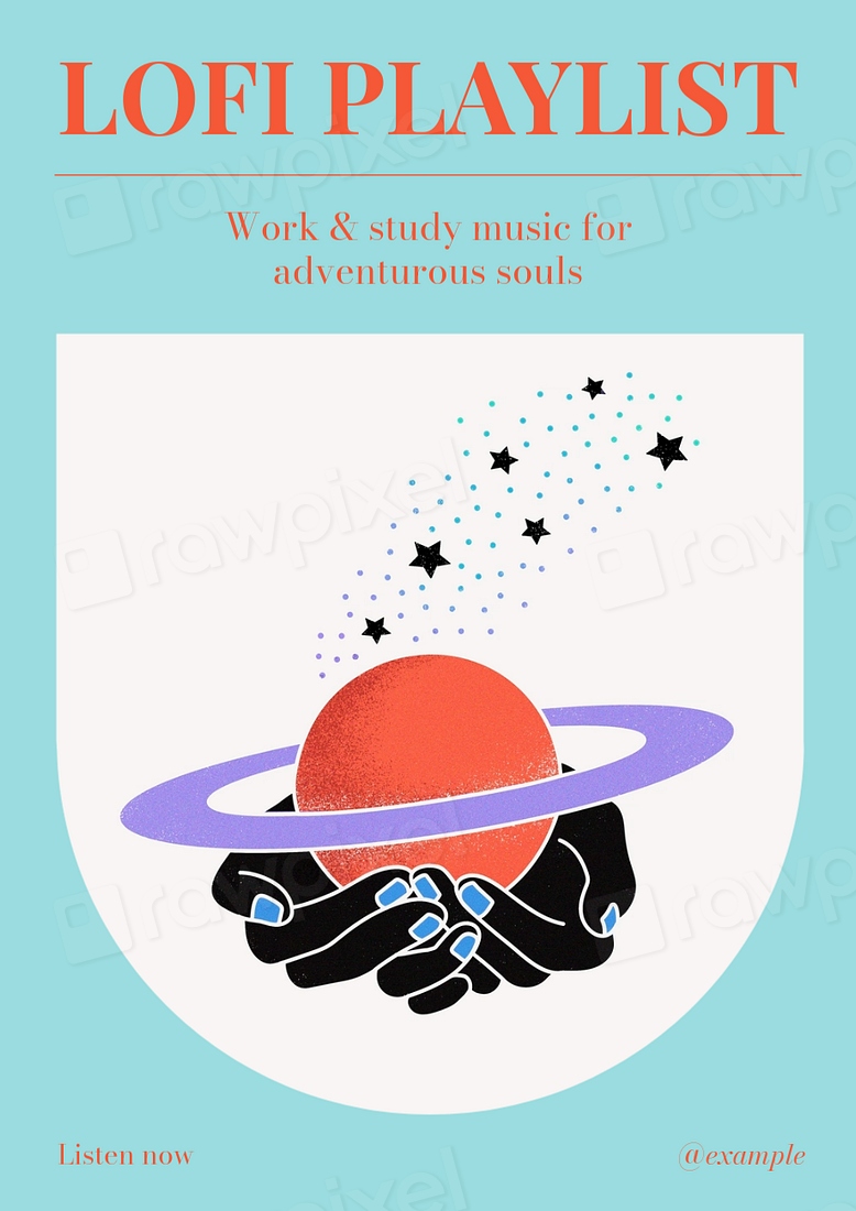 Lofi playlist poster template, editable | Premium Editable Template ...