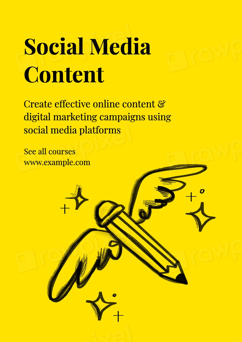 Social media content poster template | Premium Editable Template - rawpixel