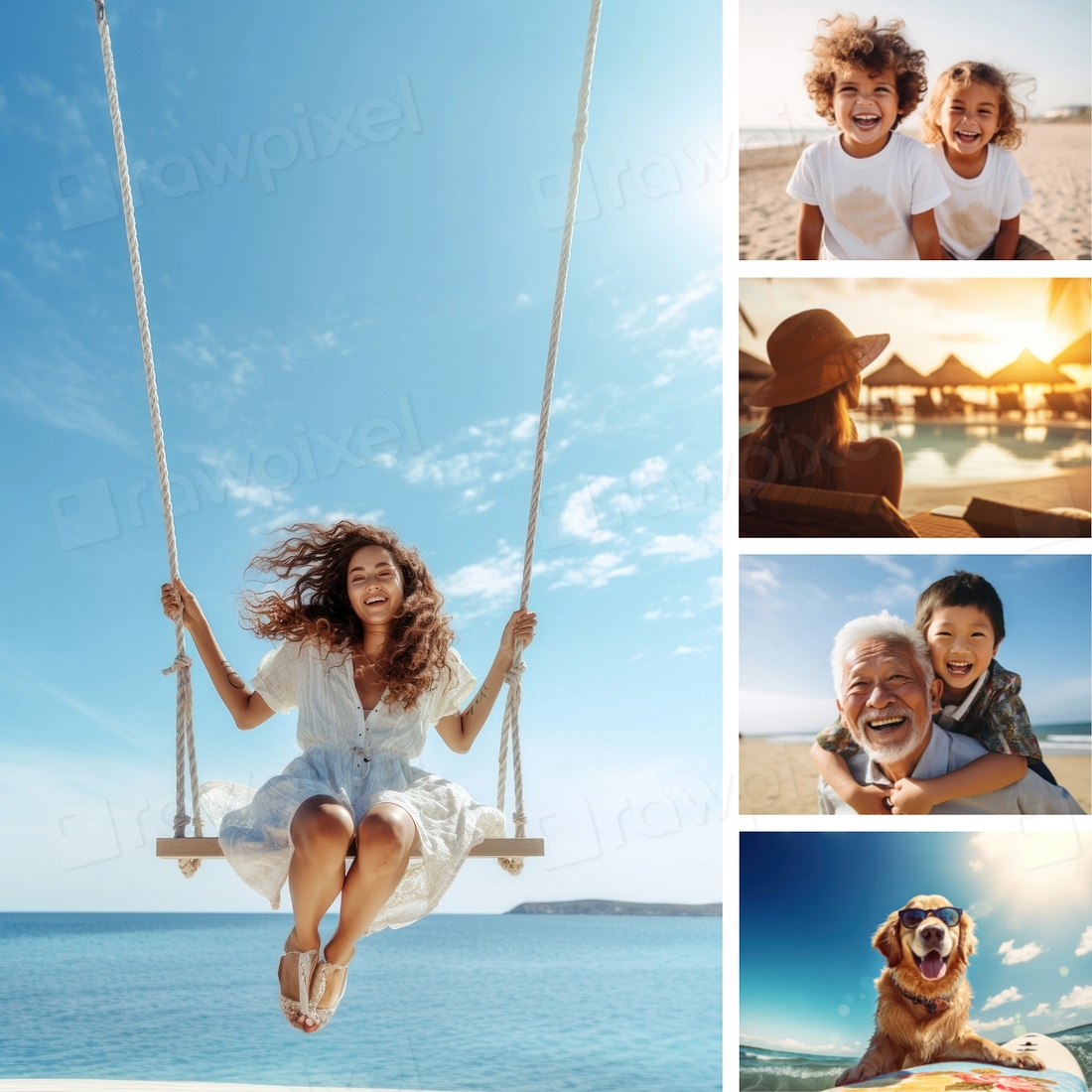 Customizable beach travel photo collage | Free Photo Collage Maker ...