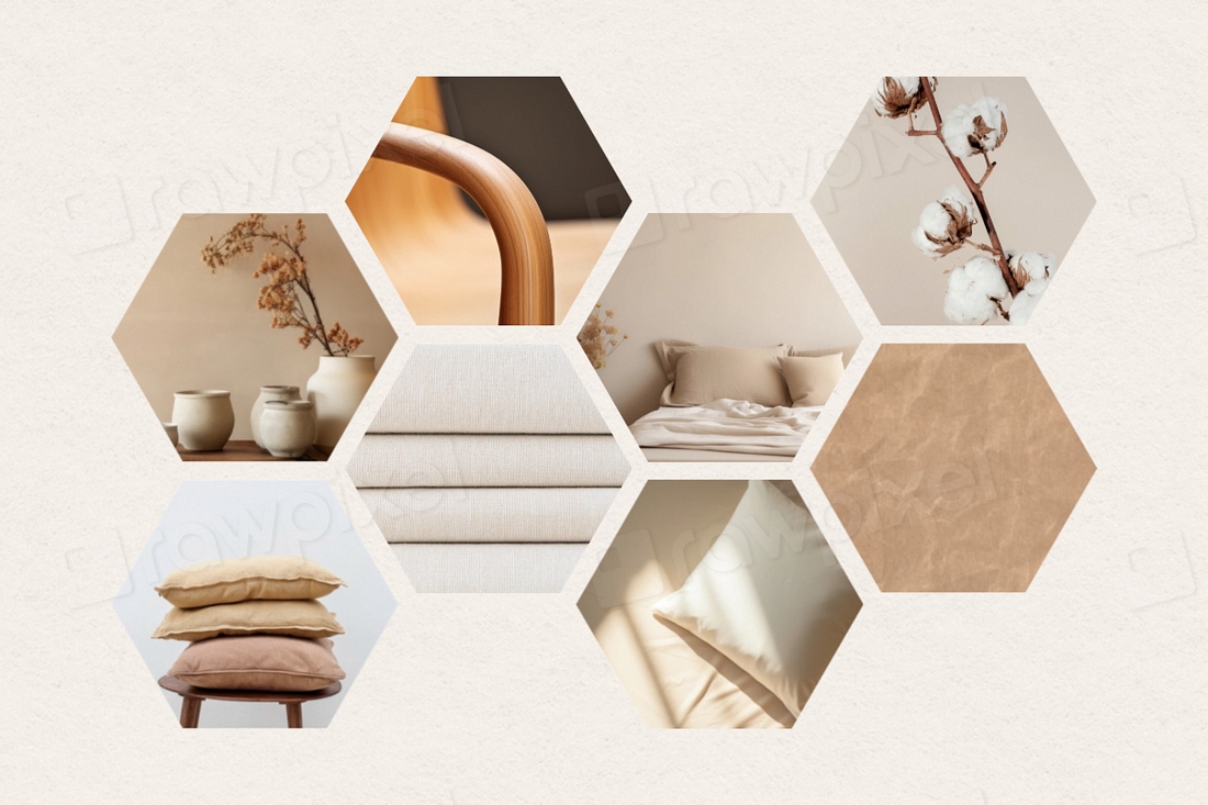 Customizable aesthetic hexagonal photo collage | Free Photo Collage ...