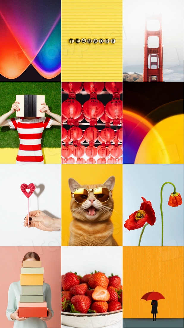 Customizable aesthetic grid photo collage | Premium Photo Collage Maker ...