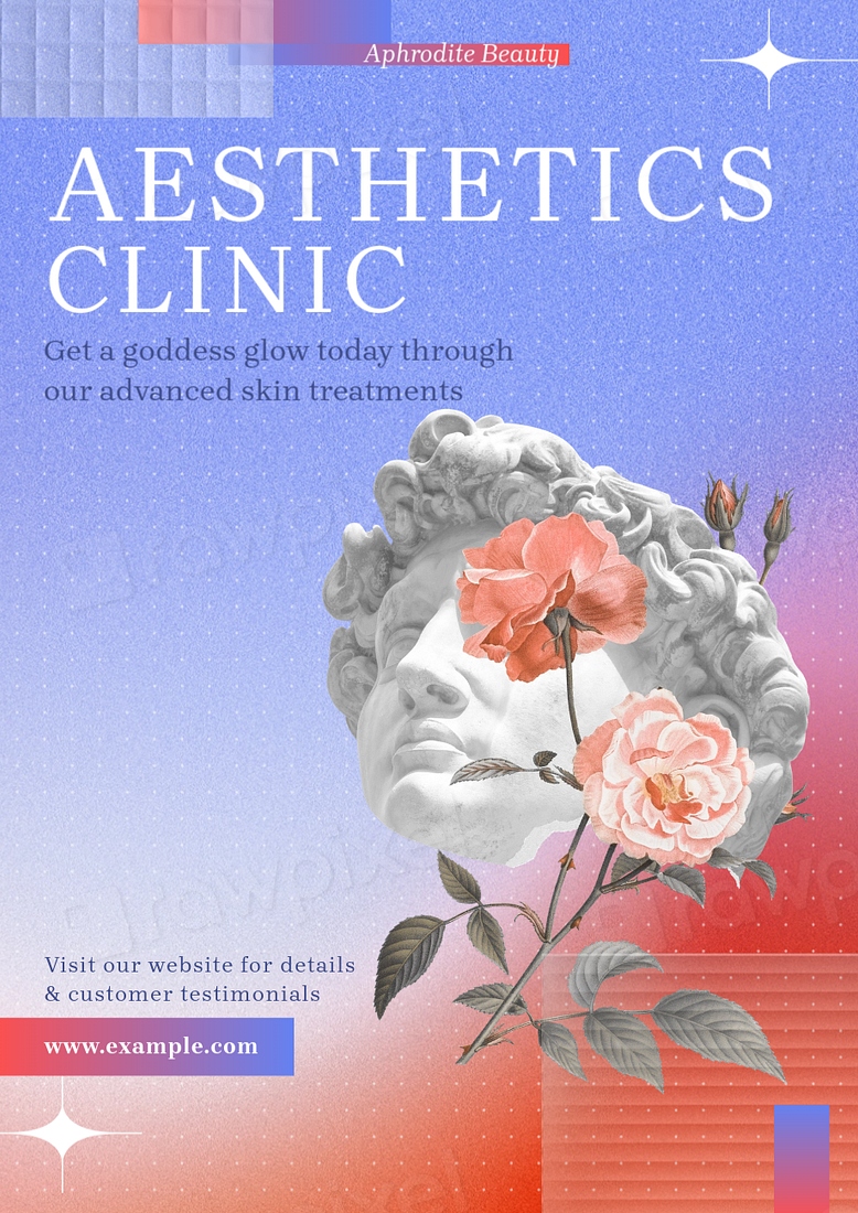 Aesthetics clinic poster template, editable | Premium Editable Template ...