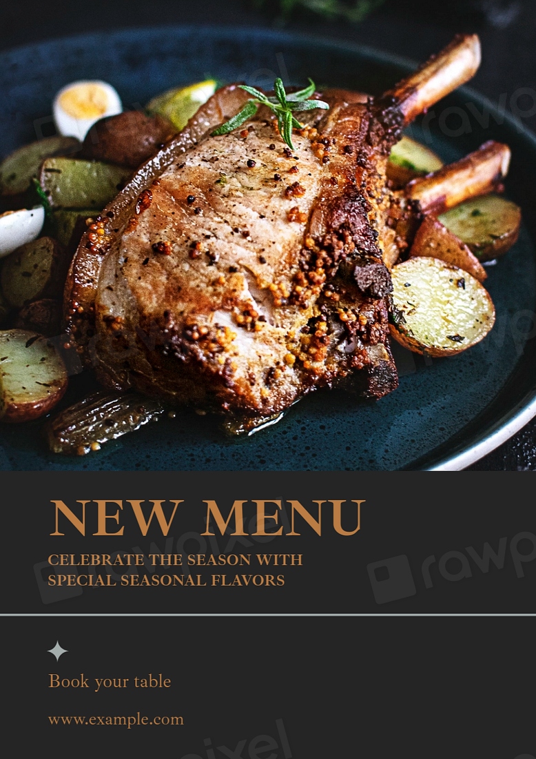 New menu poster template, editable | Premium Editable Template - rawpixel