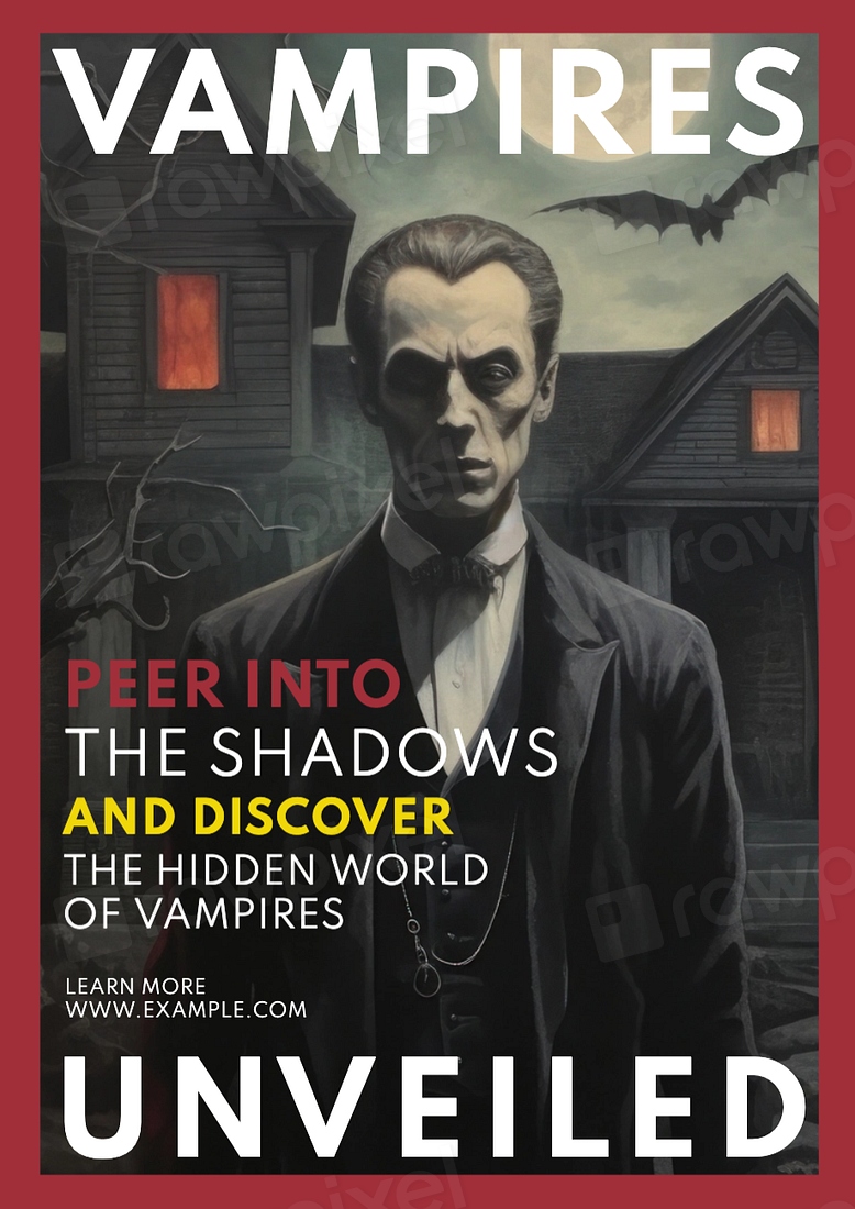 Vampires unveiled poster template, editable | Free Editable Template ...
