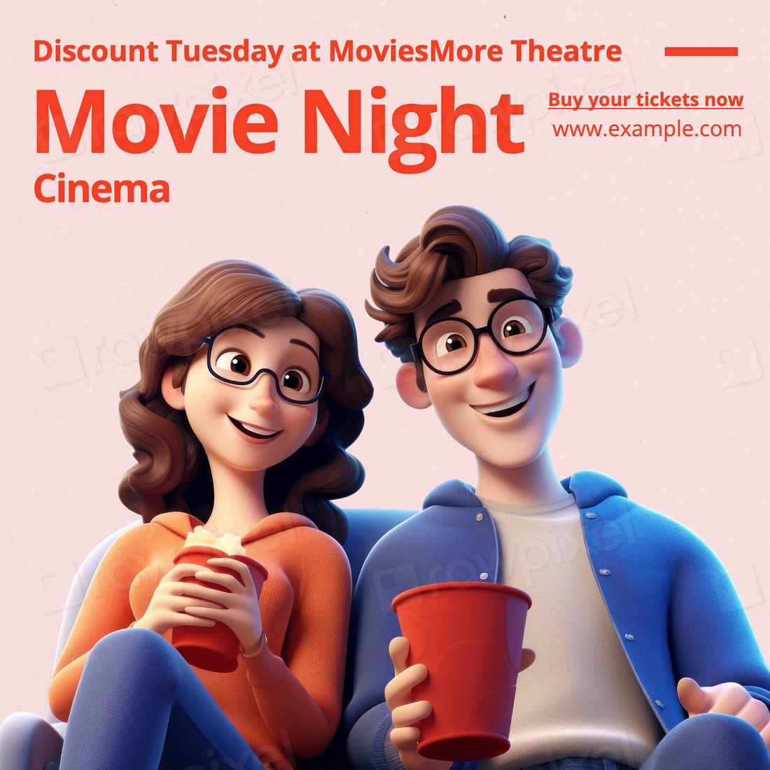 Movie night Instagram post template, | Premium Editable Template - rawpixel