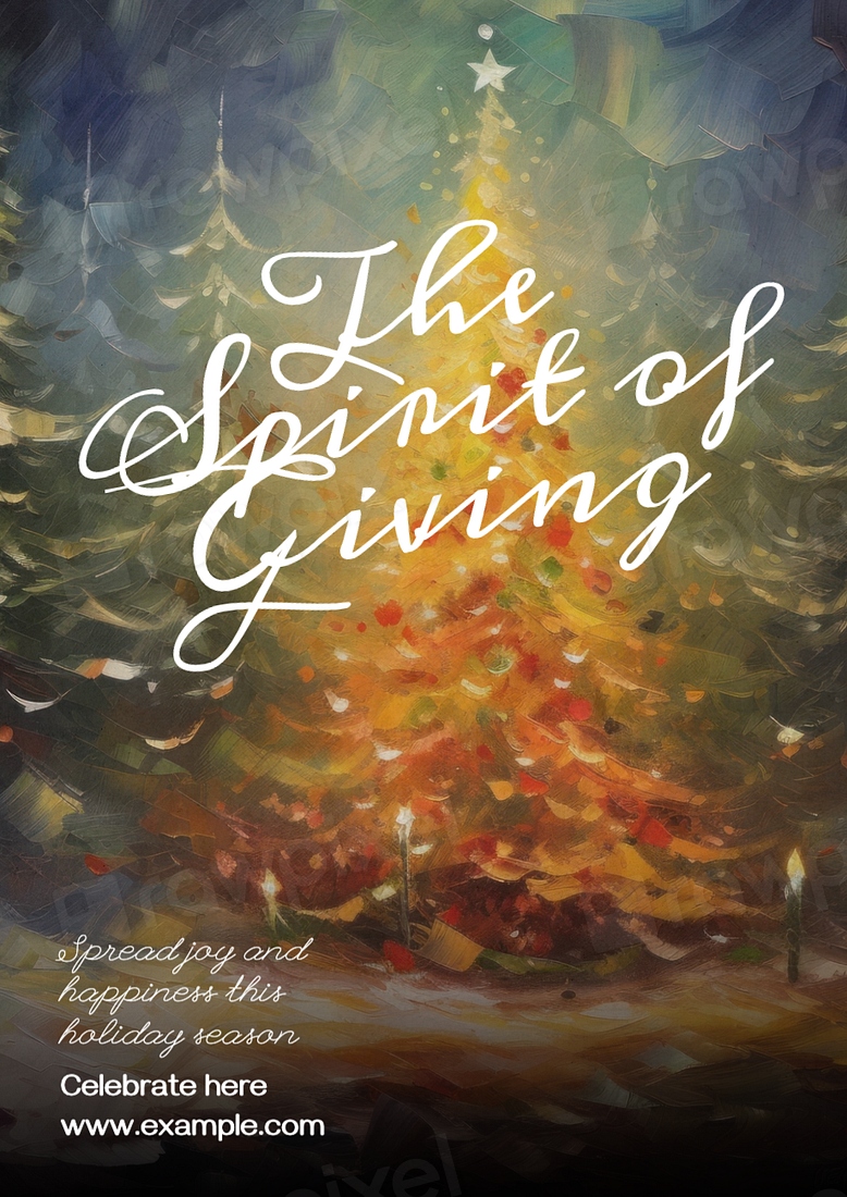 Christmas charity poster template, editable | Premium Editable Template ...