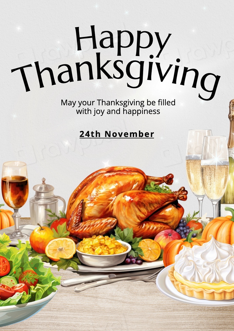 Happy Thanksgiving poster template, editable | Premium Editable ...