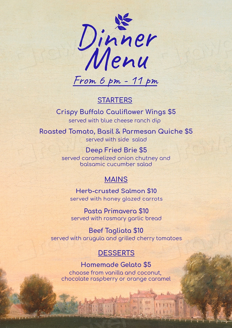 Dinner menu editable poster template | Premium Editable Template - rawpixel