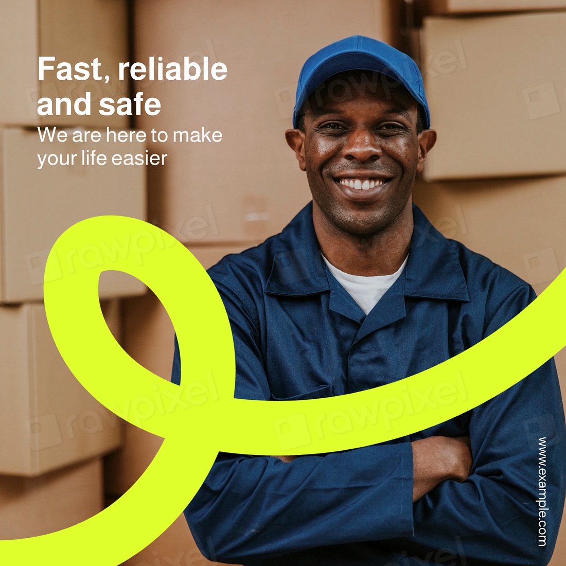 Delivery service Instagram post template, | Premium Editable Template ...