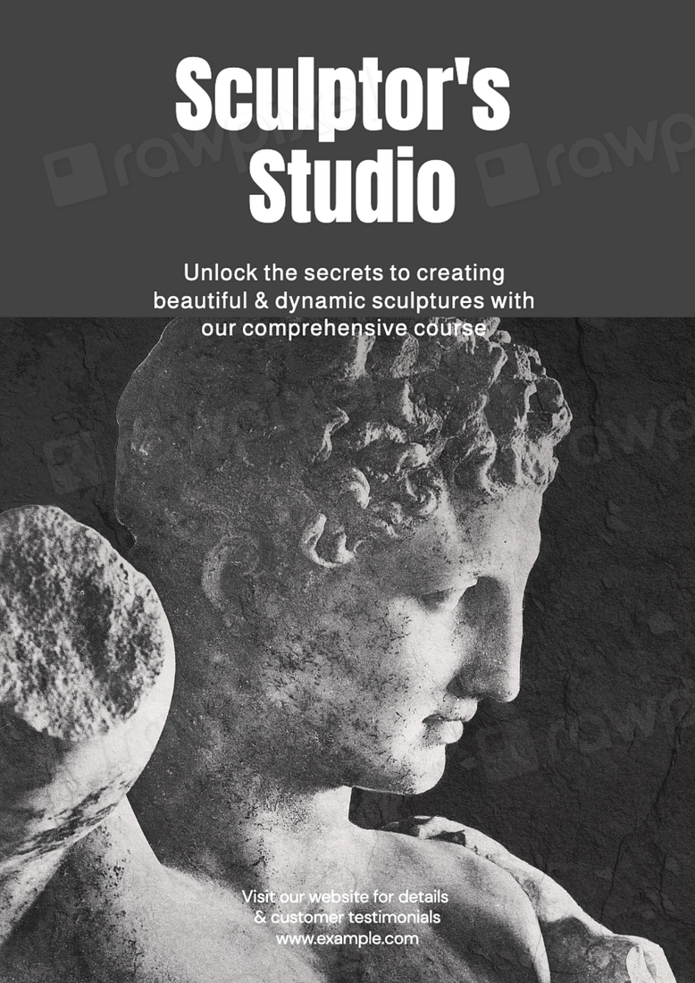 Sculptor's studio poster template | Premium Editable Template - rawpixel