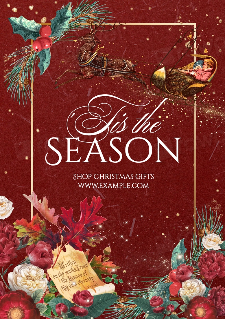Tis the season poster template | Premium Editable Template - rawpixel