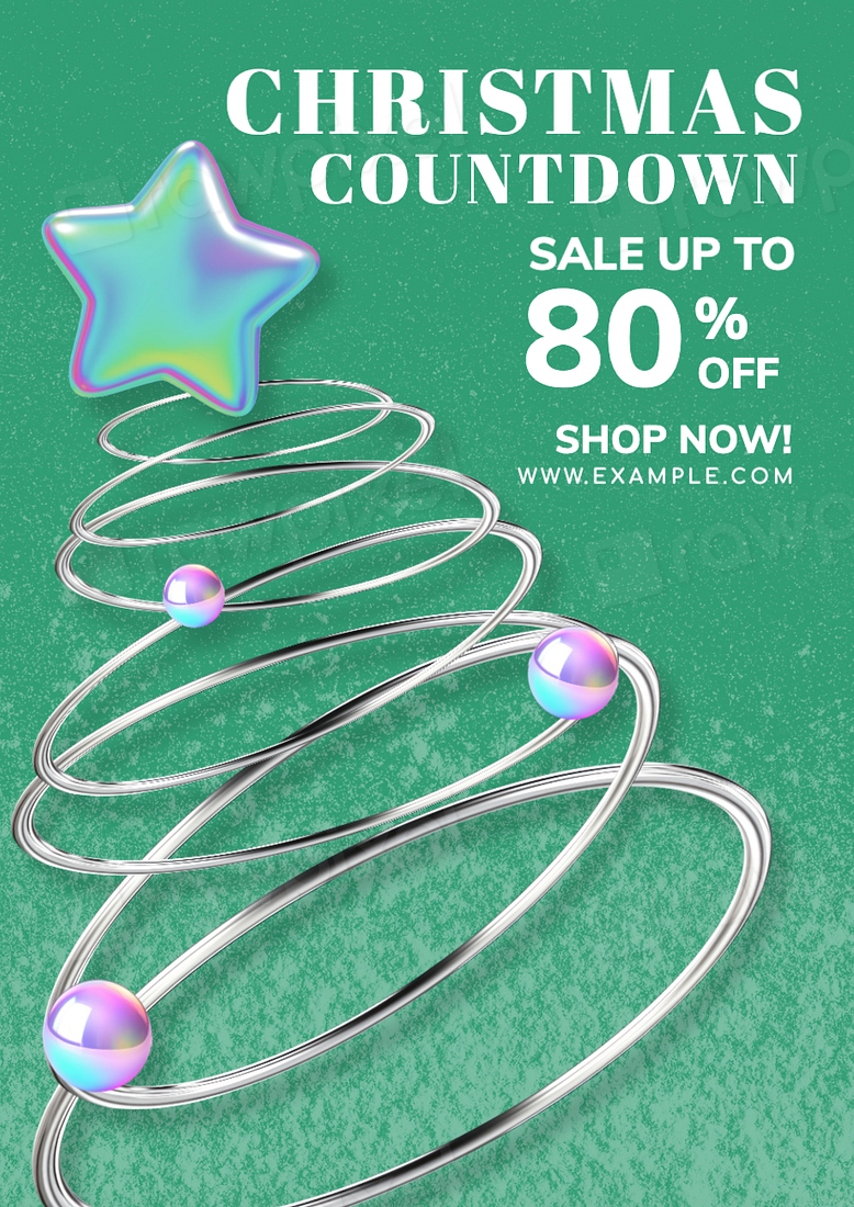 Christmas countdown poster template | Premium Editable Template - rawpixel
