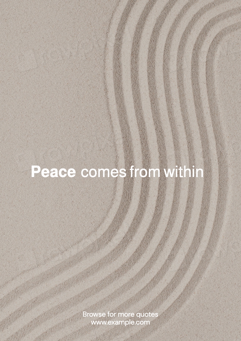 Peace within poster template | Premium Editable Template - rawpixel
