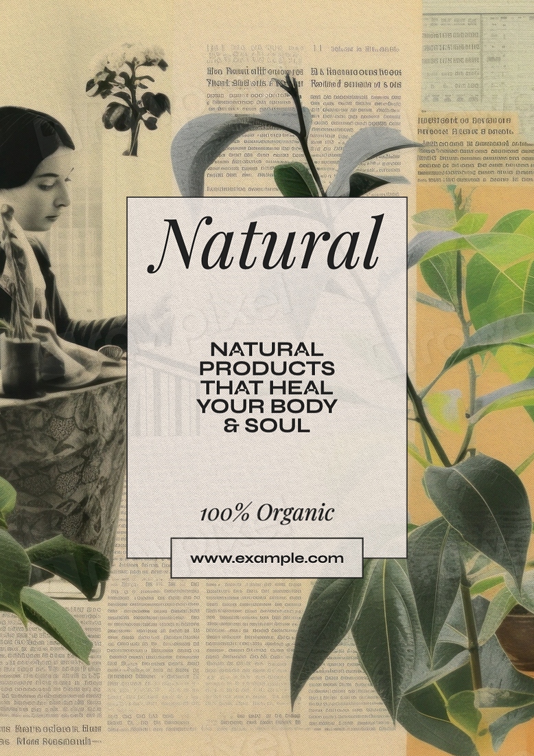 Natural products poster template | Premium Editable Template - rawpixel