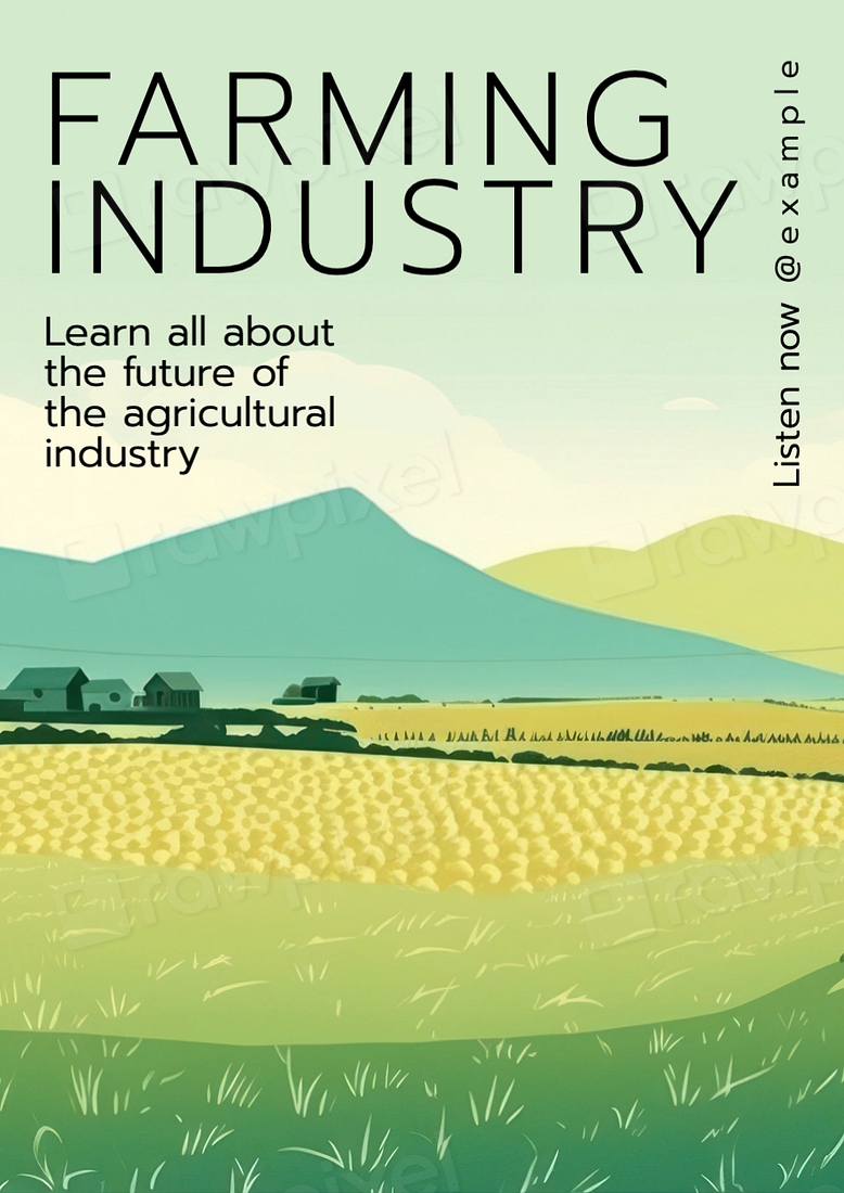 Farming industry poster template | Premium Editable Template - rawpixel