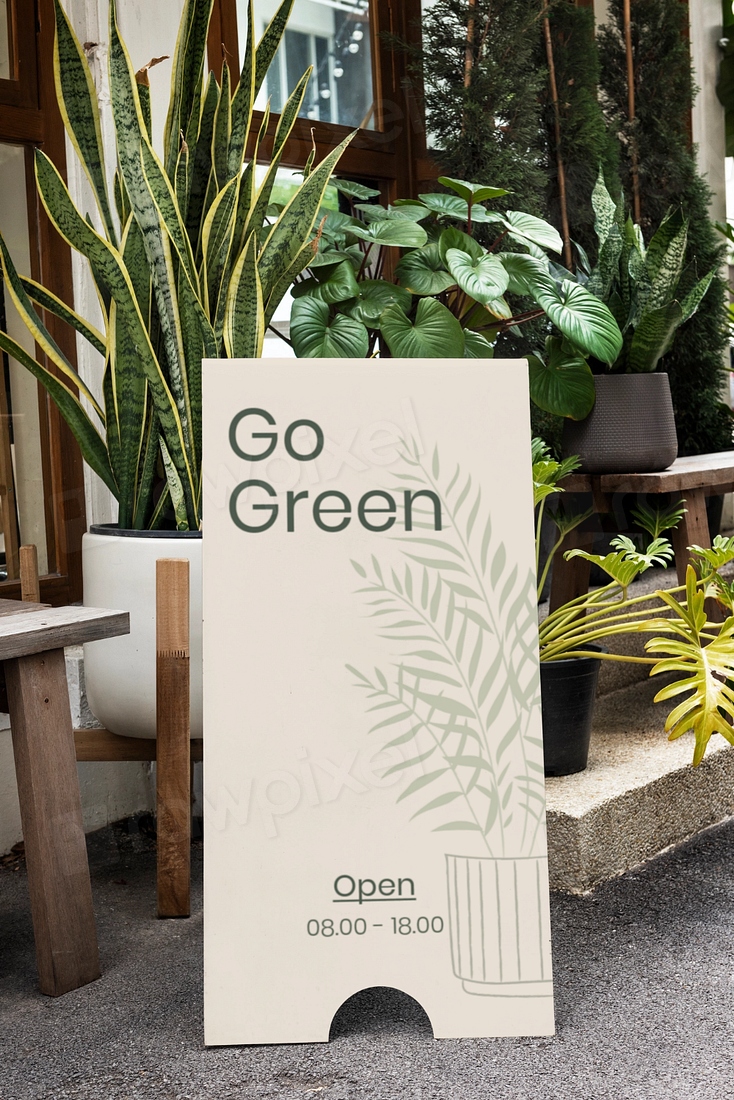 Foldable a-frame sign mockup, small | Premium Mockup Generator - rawpixel