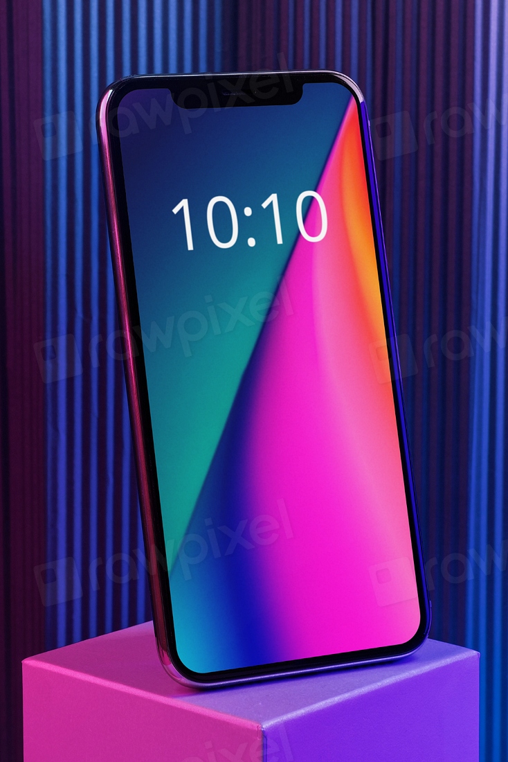 Gradient mobile phone mockup, editable | Premium Mockup Generator ...