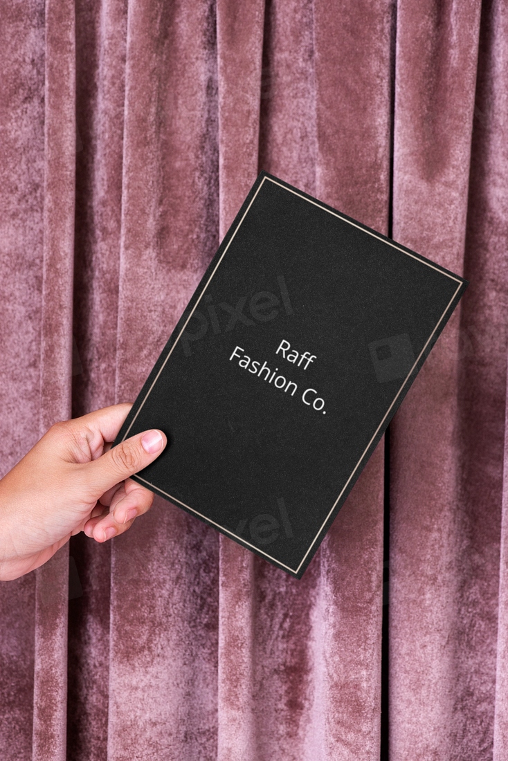 Black card, paper mockup, editable | Premium Mockup Generator - rawpixel