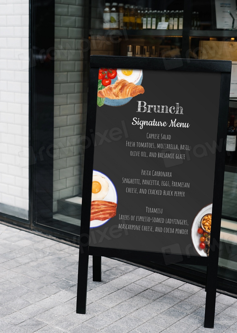 Editable restaurant sign mockup | Premium Mockup Generator - rawpixel