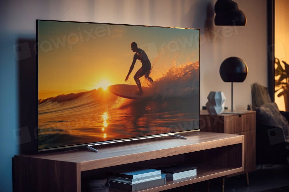 Smart TV screen editable mockup, | Premium Mockup Generator - rawpixel