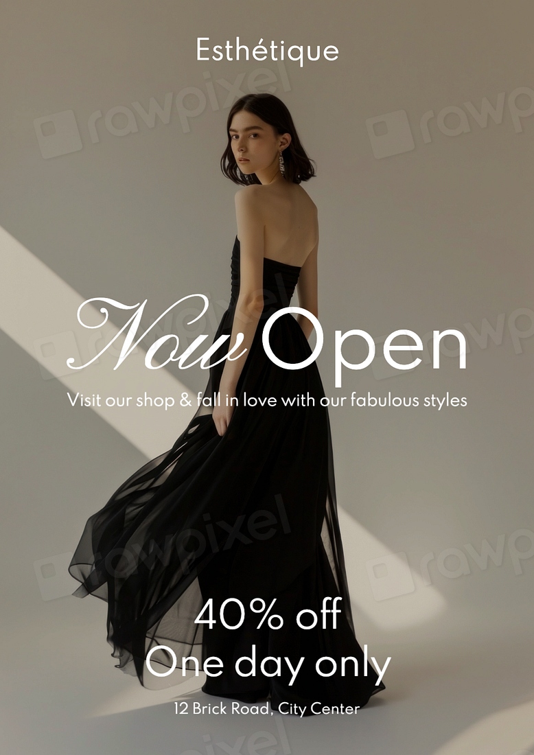 Shop now open poster template | Premium Editable Template - rawpixel