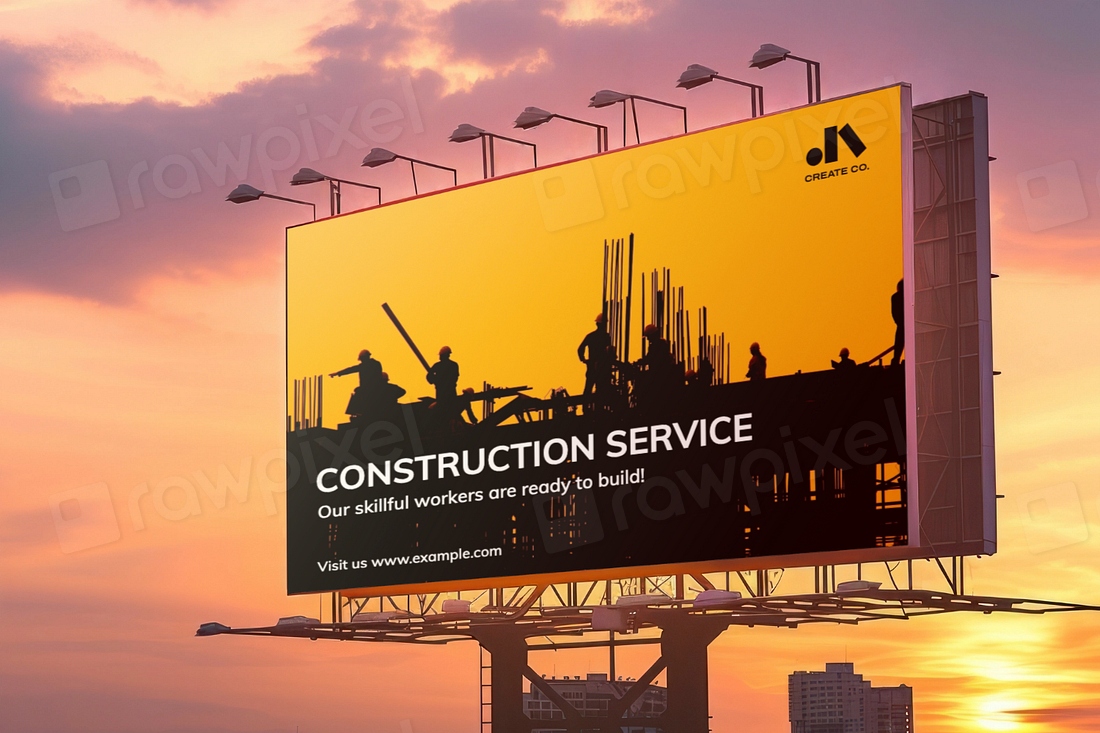 Highway billboard sign mockup, editable | Free Mockup Generator - rawpixel