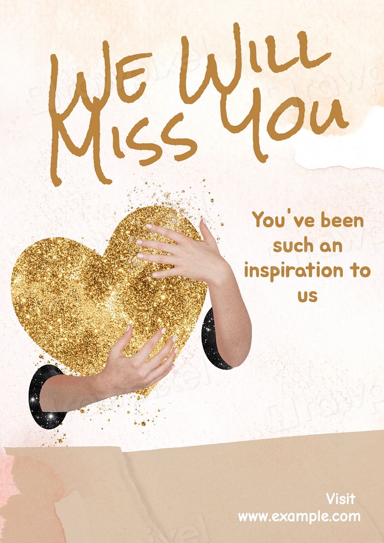 Farewell poster template | Premium Editable Template - rawpixel