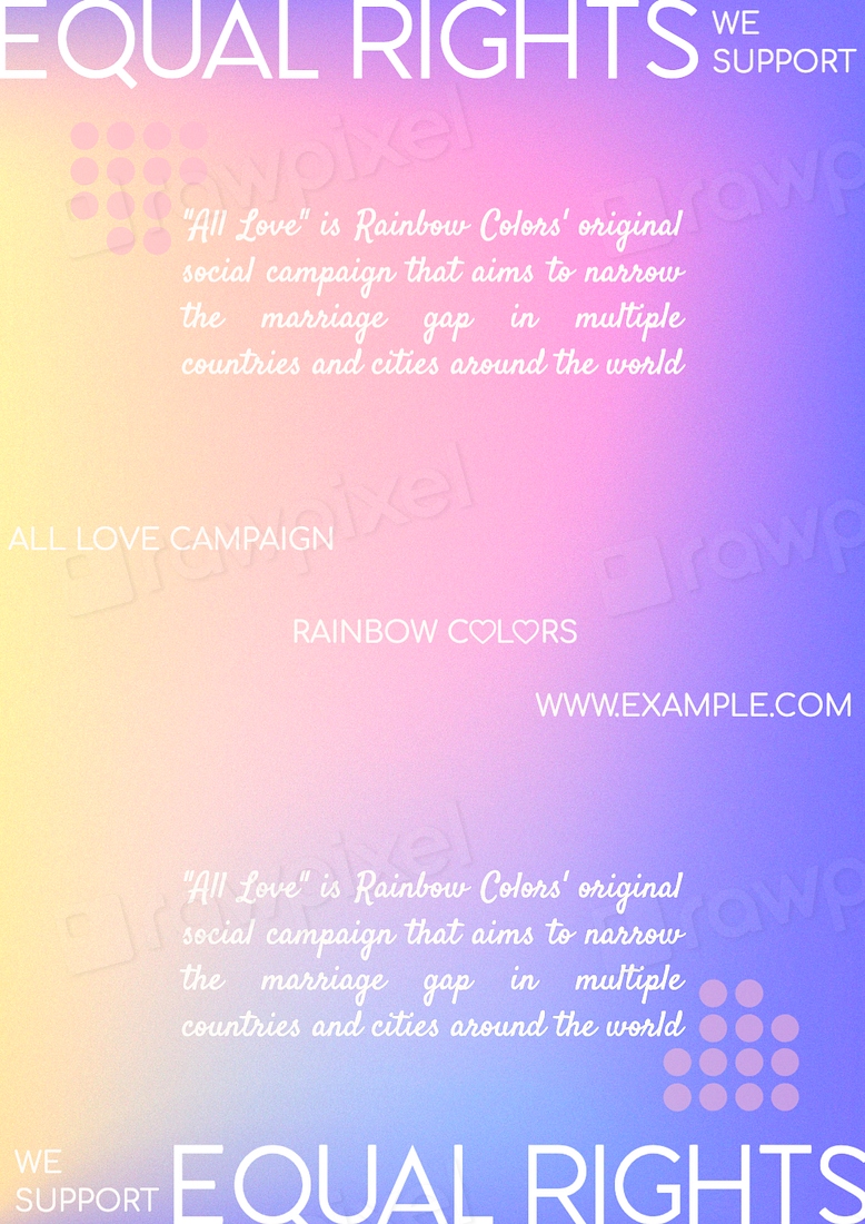 Equal rights poster template, editable | Free Editable Template - rawpixel