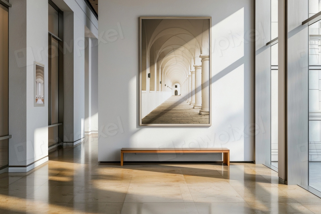 Art museum picture frame mockup, | Premium Mockup Generator - rawpixel