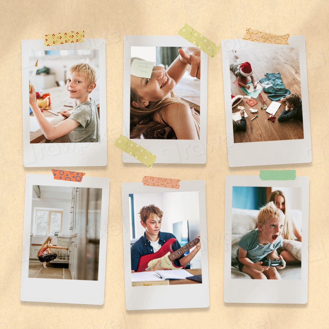 Cute instant film photo collage, | Premium Photo Collage Maker - rawpixel